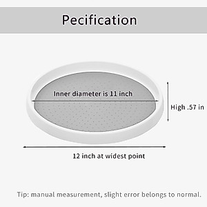 So Nice Lazy Susan Organizer for Cabinet,Large 12 inch Lazy Susan Turntable for Kitchen Cabinet Table Refrigerator Spice Rack Pantry