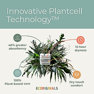 Ecoriginals Eco Disposable Hypoallergenic Diapers | Newborn Plus Baby Size 1, 8-13lbs | 1 Pack, 28 Count | Plant-Based, Non-Toxic