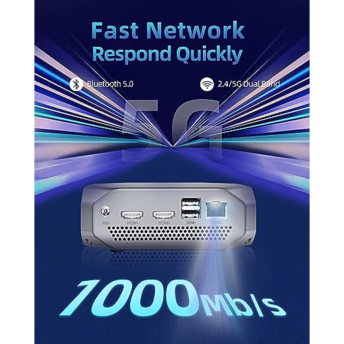 Ubuntu Linux Mini PC, AMD A9 9400 (up to 3.2 Ghz) Mini Computers, 8GB RAM 128GB SSD, Micro Desktop Computer PC with Dual 4K HDMI, 2.4G/5G Dual WiFi Bluetooth 4.0 Type-C USB 3.0 Linux Mini PC