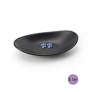 Binoster Black Ring Dish Centerpiece Jewelry Tray Key Tray Organizer for entryway, Dresser Decor Key Dish Jewelry Bowl Decorative Dish (Oval)