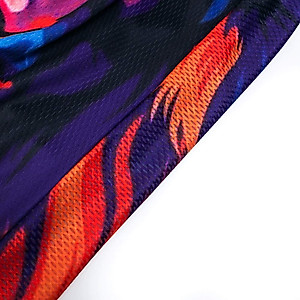 Cycling Jersey Mens Tops Racing Cycling Clothing Short Sleeve Bike Shirt Tiger Purple XXL