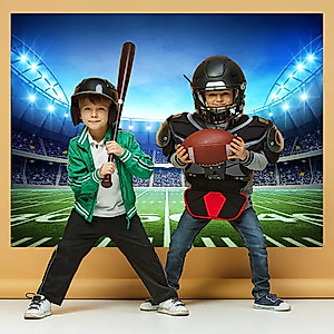 Football Field Backdrop American Football Field AuditoriumLight Rugby Sports Soccer Themed Party Baby Photography Background (7X5FT)