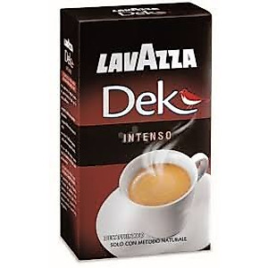 Lavazza: "Dek" Roasted Ground Coffee, Decaffeinated Intense Taste 8.8 Ounce (250gr) Packages (Pack of 2) [ Italian Import ]