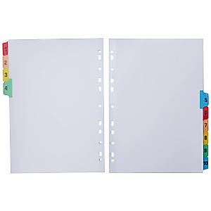 Q-Connect KF01519 Index Reinforced Multi-Colour 1-10 Numbered Tabs