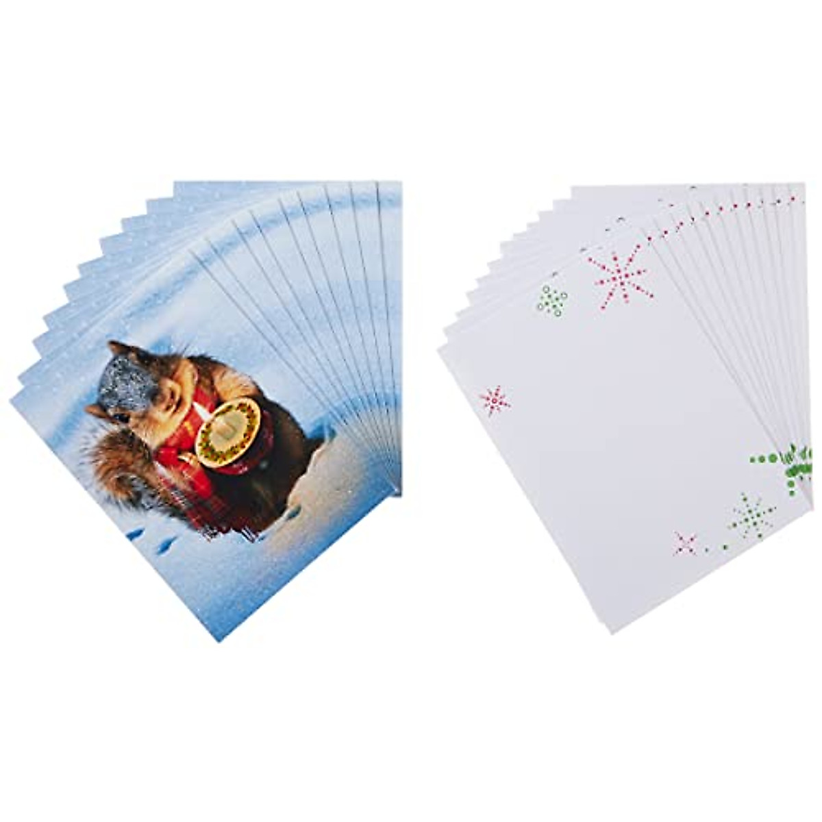 Avanti 10-Count Christmas Cards, Little Squirrel with a Candle