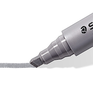 STAEDTLER 356 B WP6 Lumocolor Flipchart Markers, Chisel Tip 2-5mm Line Width - Assorted Colours (Pack of 6)