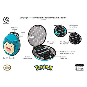 PowerA Pokemon Carrying Case for Nintendo Switch or Nintendo Switch Lite - Snorlax, Protective Case, Gaming Case, Console Case - Nintendo Switch