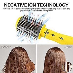 Hair Dryer Brush, WeChip 4 in 1 Hot Air Brush for Drying/Curling/Straightening, One-Step Blow Dryer Brush & Volumizer with Ceramic Coating, 3 Temperature Settings, Detachable Design for Travel Salon