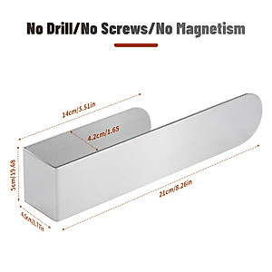 Azuibah Hand Towel Holder, Self Adhesive Bathroom Towel Holder, SUS 304 Stainless Steel Hand Towel Holder for Bathroom, Brushed Towel Holder for Bathroom Wall, Hand Towel Racks for Bathroom, Kitchen