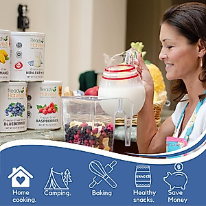 Ready Harvest Dried Instant Non-Fat Milk Powder | Dry Powdered Milk | Bug Out Bag Food | Survival Food Emergency Food Supply #10 Can 25-Year Shelf Life 2 lbs