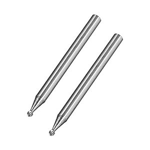 uxcell Tungsten Carbide Rotary Files 1/8" Shank, Single Cut Ball Shape Rotary Burrs Tool 2mm Dia, for Die Grinder Drill Bit Alloy Steel Hard Metal Carving Polishing Engraving, 2pcs
