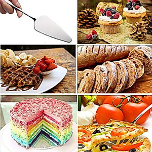 Pack of 6 Stainless Steel Pizza Pie Cake Server Pie Cake Serving Set, Pie Cake Pizza Shovel Cutter (Silver)