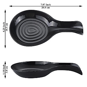 Kyraton Spoon Rest 4 Pack, Plastic Spoon Holder For Kitchen Counter, Kitchen Utensil Rack For Spoons, Tongs, Spatulas, Spoon Rack For Hob, Dishwasher Safe