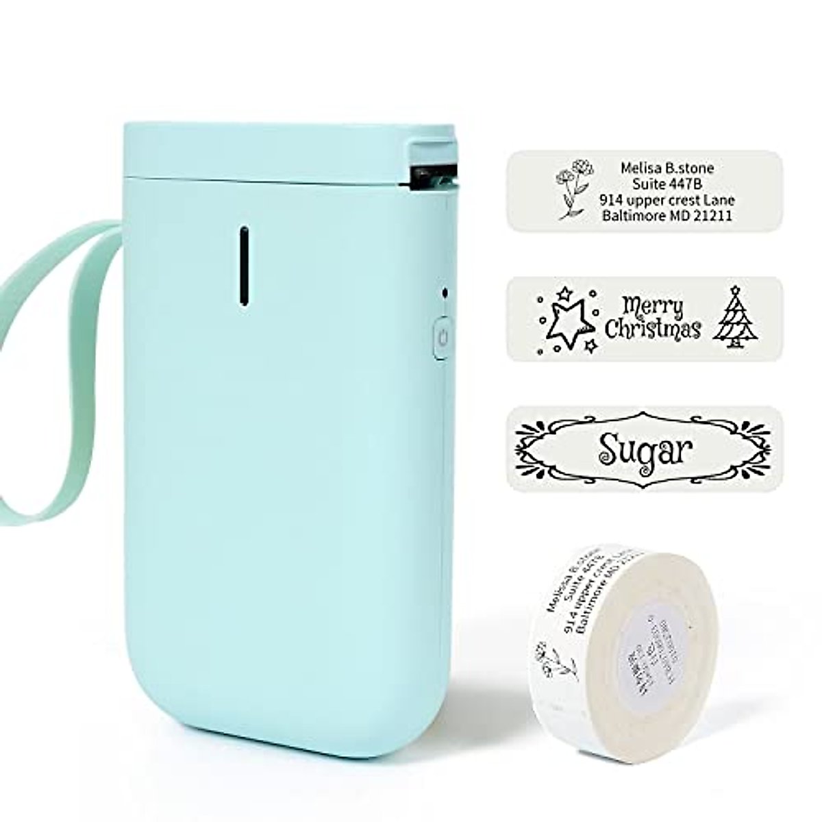 NIIMBOT Label Maker Machine with Tape D11 Portable Bluetooth Handheld Label Printer Included Multiple Templates Available for Phone Pad Easy to Use Home Office Organization USB Rechargeable-Green