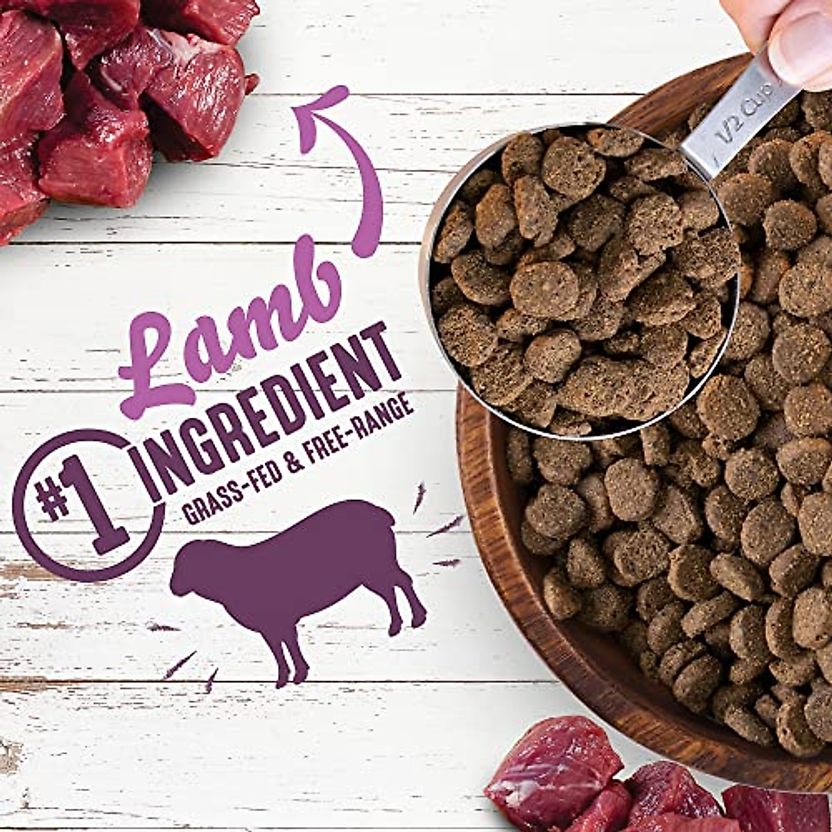 Unrefined Roasted Lamb with Ancient Grains & Superfoods Dry Dog & Puppy Food, 4 lb., (Model: 1710489)