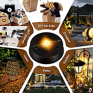 2 Pack Replacement Solar Light Parts(Top Size 2.76 inches, Bottom Size 2.36 inches),7 Lumens Warm White LED Waterproof Solar Light Replacement Top Kit for Outdoor DIY Hanging Lanterns