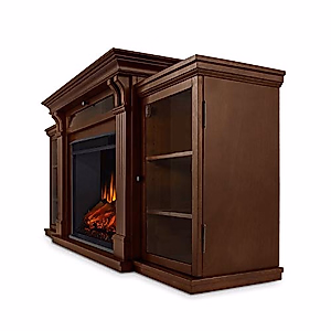 BOWERY HILL Traditional Wood Fireplace TV Stand for TVs up to 67" in Espresso