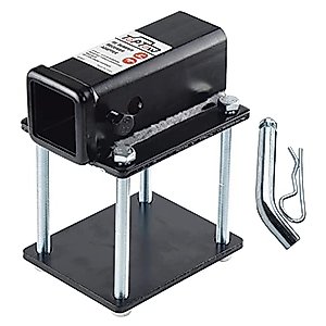TOPTOW RV Bumper Hitch Receiver 63801P for 4 inch to 4.5 inch Beams, 2 inch Receiver Opening, Fits for Bike Racks, Cargo Carriers Camper-on