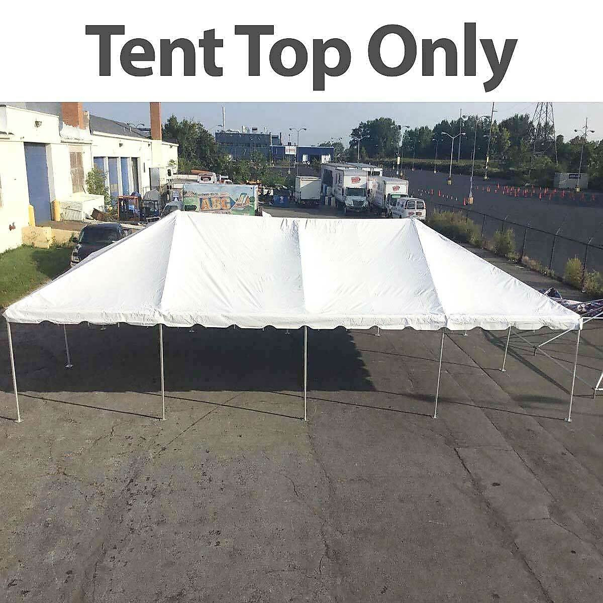 TentandTable 20-Foot x 40-Foot Tent Top | for West Coast Frames | 16oz Block-Out Premium Vinyl | White | Indoor/Outdoor | for Parties, Weddings, and Events | Commercial and Residential Use