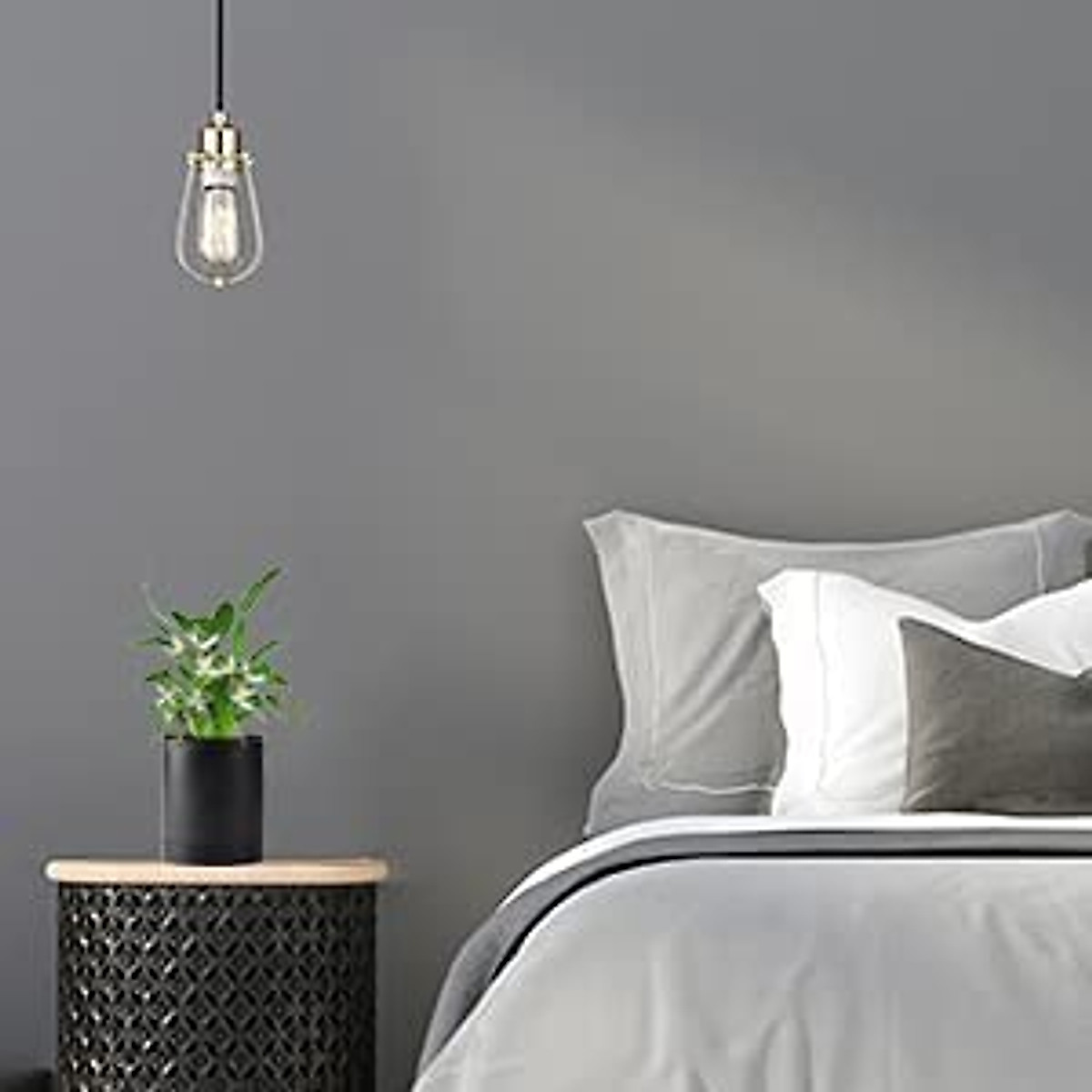 SPEPLA Flower Pots Set of 4, 4/5/6/7 Inch Plant Pot with Drainage Holes, Planters for Indoor Outdoor Gardening Plants, Black