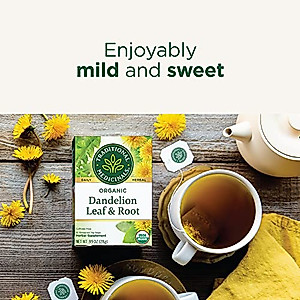Traditional Medicinals Organic Roasted Dandelion Root Herbal Leaf Tea, 16 Tea Bags (Pack of 6)