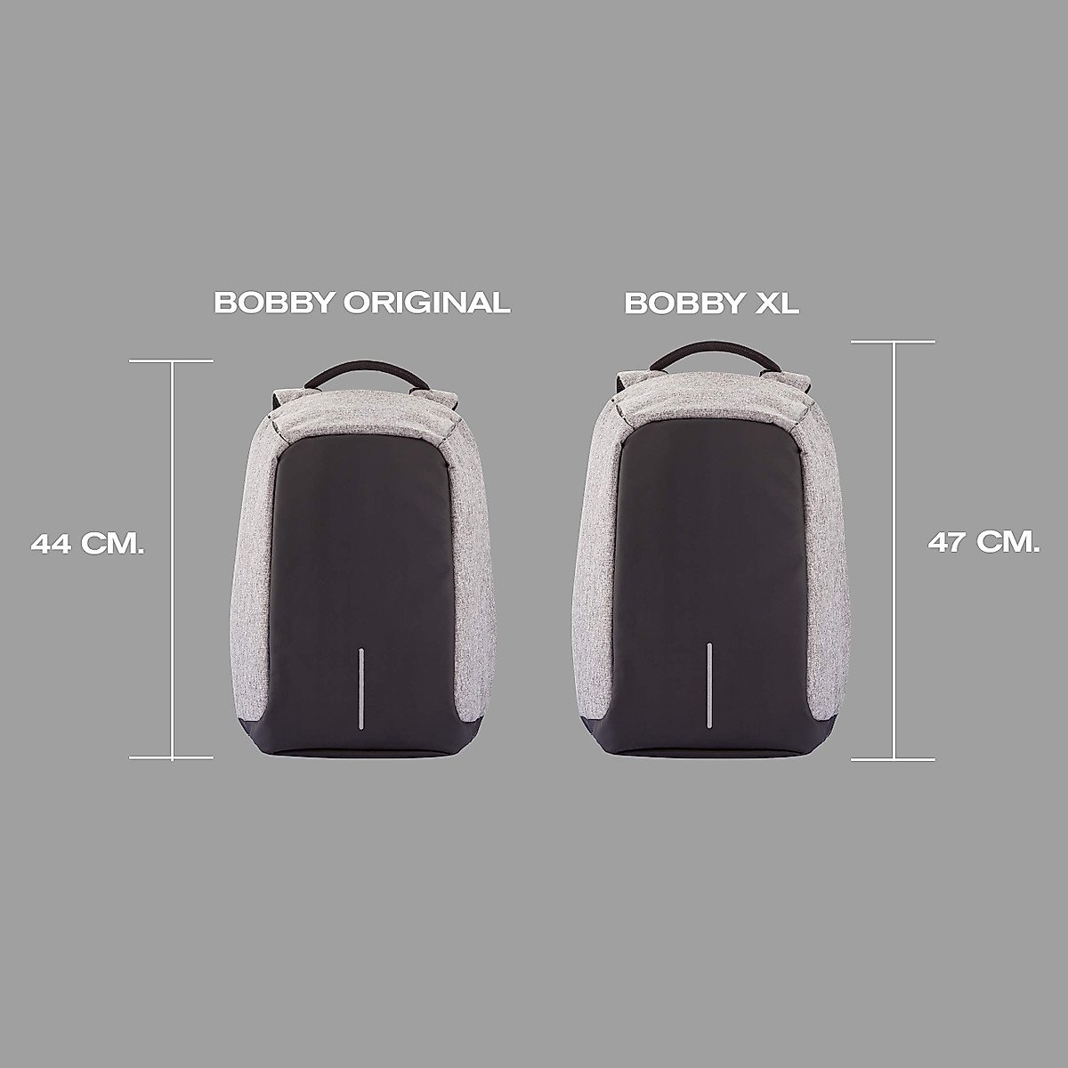 XDDesign Bobby XL 17" Anti-Theft Laptop Backpack USB Port Grey (Unisex Bag)