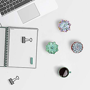 ZOUTOG Succulent Pots, 4 inch Colorful Ceramic Flower Pots, Succulent Planter with Drainage Hole and Bamboo Plant Saucers