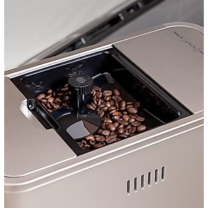 Café Affetto Automatic Espresso Machine | Brew in 90 Seconds | 20 Bar Pump Pressure for Balanced Extraction | Five Adjustable Grind Size Levels | WiFi Connected for Drink Customization | Steel Silver