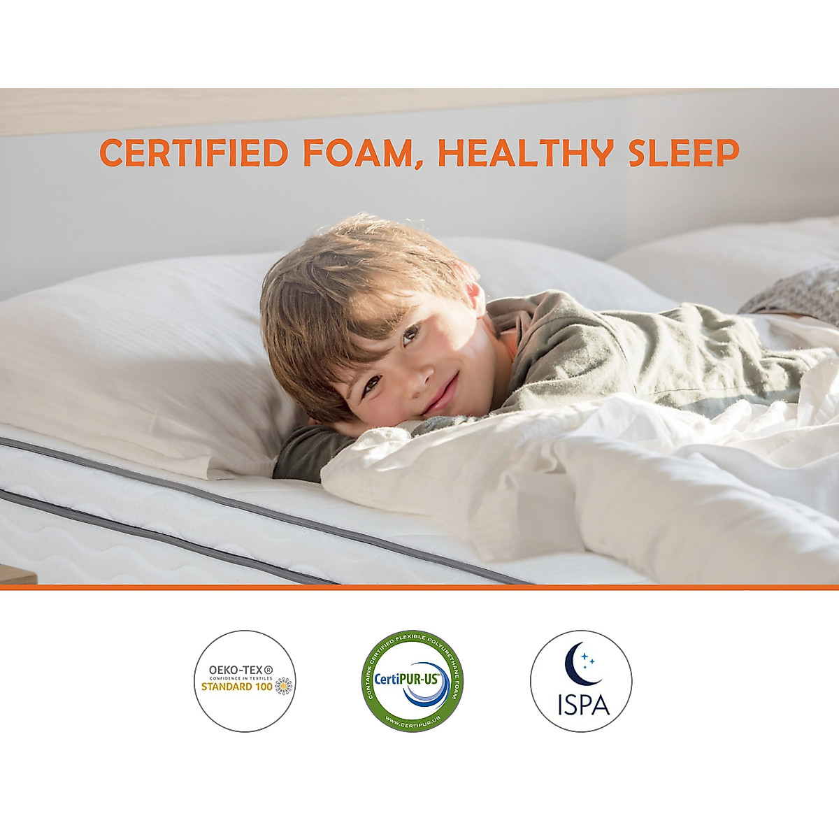 Twin Mattress,10 Inch Innerspring Mattress in a Box,Twin Size Mattress with Removable Cover,Twin Spring Mattress for Comfortable Sleep and Pressure Relief,,Medium Firm Mattresses CertiPUR-US Certified