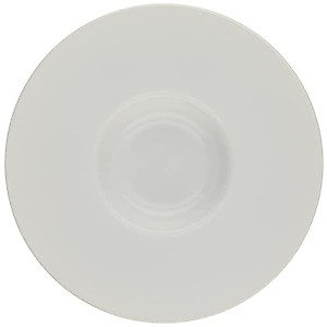 Kanesu Ceramics 50100802 Pasta Plate, White, Wide Rim, 7.9 inches (20 cm), Flat Soup Plate, Made in Japan, Pack of 2