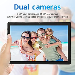 Naroote HD Tablet, 12GB RAM 256GB ROM Gaming Tablet 10.1 Inch for Office (US Plug)