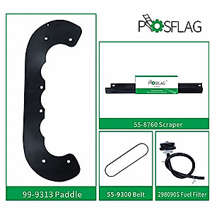 POSFLAG 99-9313 Snow Blower Paddles with 55-8760 Scraper Blade 55-9300 Drive Belt and Hardware Kit for Toro CCR2000, CCR2400, CCR2400R, CCR2400E, CCR2500, CCR2500R, CCR3000R, CCR3000E Snowthrowers