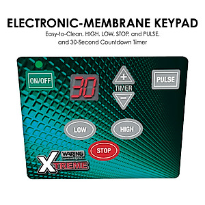 Waring Commercial MX1100XTS 3.5 HP Blender with Electronic Keypad, 30 Second Countdown Timer, Pulse Feature and a 64 oz Stainless Steel Container, 12-V, 5-15 Phase Plug