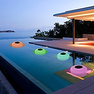 Blibly Solar LED Lights Inflatable,Swimming Pool Lights Solar Floating Light Floating Pool Lights with Multi-Color LED Waterproof Outdoor Garden Lights (L)…