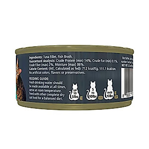 Reveal Natural Wet Cat Food, 12 Pack, Limited Ingredient, Grain Free Food for Cats, Tuna Fillet in Broth, 5.5oz Cans