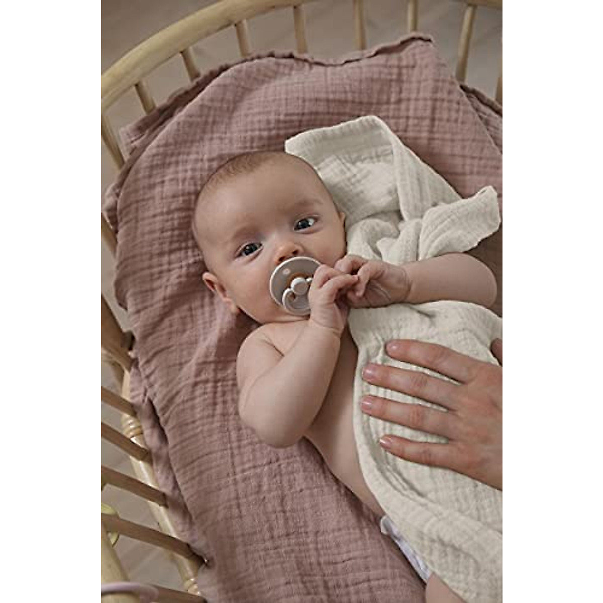 Bibs Cuddle Cloth | 2-Pack of 100% Organic Cloths | Perfect Nursing & Changing Mat Cover | Soft & Absorbent | Made in Denmark | Measures 27" x 27" (Ivory)
