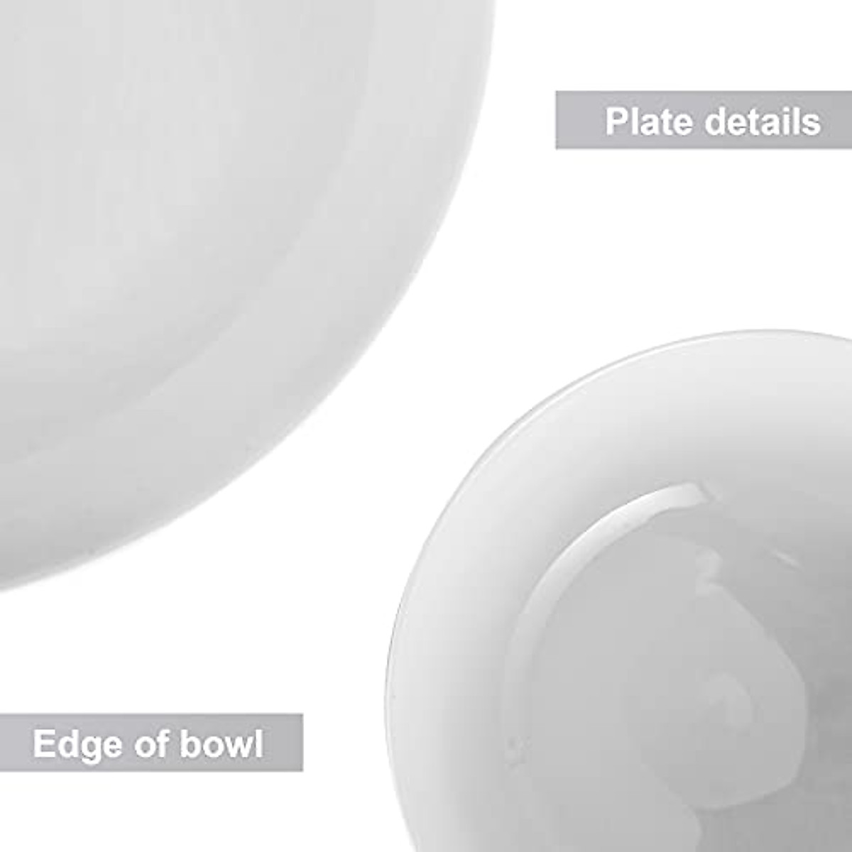 Miibox White Dinnerware Set, 40-Piece Service For 8，with Dinner Plates, Salad Plate, Bowls, Mugs and Teaspoons, Porcelain Durable for Christmas, Halloween, Wedding, Banquet