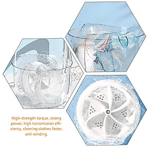 DOITOOL Mini Washing Machine Portable USB Washer Travel Clothes Washer Rechargeable Washing Machine for Business Trip College Rooms (30w)