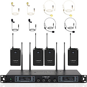 Phenyx Pro 4 Channel Wireless Microphone System PTU-7000B with Handheld Microphone PWH-7