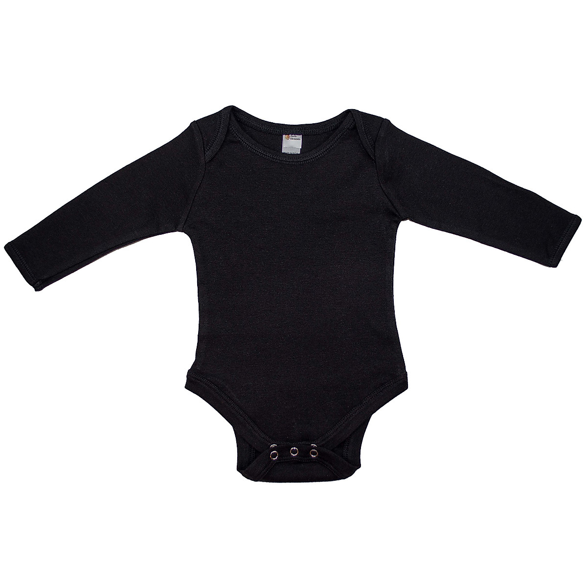 Earth Elements Baby Long Sleeve Bodysuit 6-12 Months Black