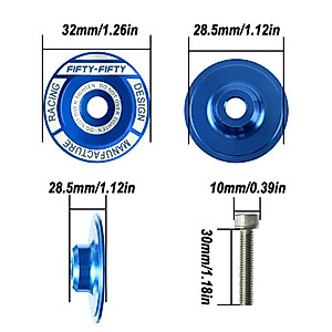 FIFTY-FIFTY Aluminum Alloy Mountain Bike Stem for 1-1/8 Steer Tube 31.8mm Handlebar, Headset Top Cap with Titanium Bolt for All Mountain, MTB, Downhill, Freeride
