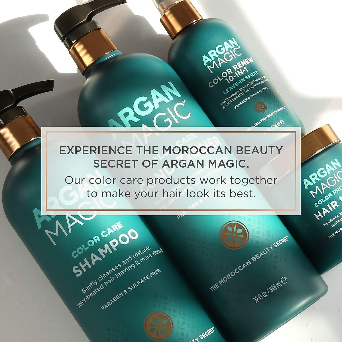 Argan Magic Color Renew 10-in-1 Multipurpose Spray & Leave in Conditioner for Color Treated Hair | Hydrates, Enhances Color, Boost Shine | Enriched with Argan Oil | Made in USA, Paraben Free (8 oz)