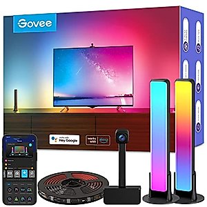 Govee LED Strip Lights & Light Bars with Camera, Smart Wi-Fi RGBIC DreamView T1 Pro LED Lights for TV (55-65 inches), Video & Music Sync TV Backlight for Gaming & Movies, Work with Alexa & Google Home