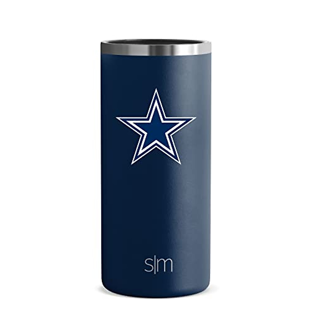 Simple Modern Officially Licensed NFL Dallas Cowboys Gifts for Men, Women, Dads, Fathers Day | Insulated Ranger Slim Can Cooler for Skinny 12oz Cans - Skinny Beer and Seltzer