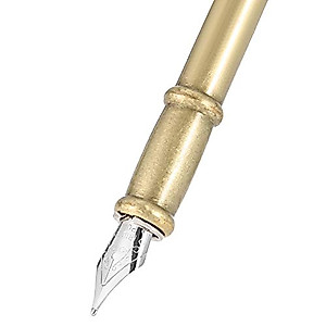 Wal front Vintage Feather Pen Antique Dip Feather Writing Pen Set Stainless Steel Nibs Calligraphy Quill Pen Gift