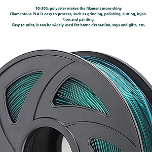 1.75mm 1KG 3D Printer Filament Transparent Green 3D Printing Material Neatly Wound PLA Meta Long Filament Bundle 3D Printer Accessories for Home Decoration