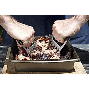 Grill Gods Meat Claws - Stainless Steel Smoker Accessories - Ultra-Sharp Meat Shredder will Easily Tear up Pulled Pork, Chicken, and Brisket - with Heat Resistant Handles