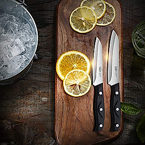 2PCS Paring Knife - Little Cook Paring Knife Set - Ultra Sharp Kitchen Knife - Fruit Knife - German stainless Steel - ABS Handle