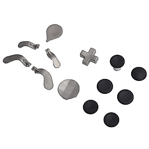 YYOYY Game Controller Accessories Metal Silicone,Complete Replacement Elite Controller Gaming Controller Gamepad Thumbsticks Paddles Set for ONE Elite Series 2