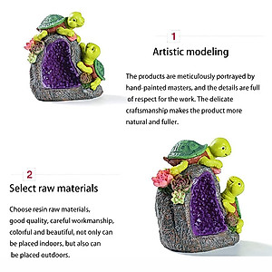 Estrella-L Solar Light Outdoor Cartoon Tortoise-Shaped Landscape Light Statue Decoration Light, for Courtyard Lawn Garden Decoration Landscape Solar Lamp Home Decoration